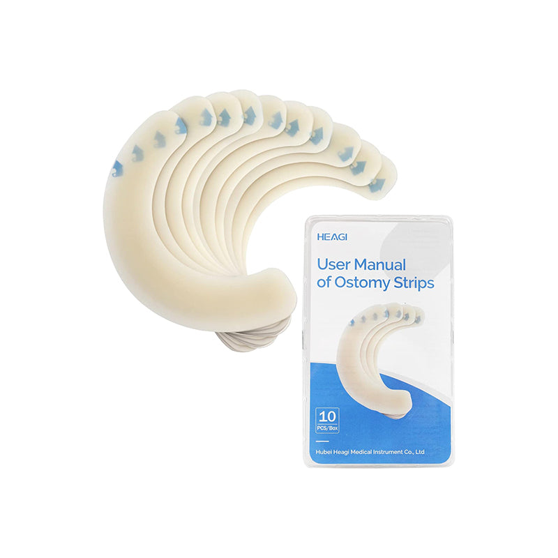 HEAGI Ostomy Barrier Strips 10 PCS - Elastic Hydrocolloid Tape for ...