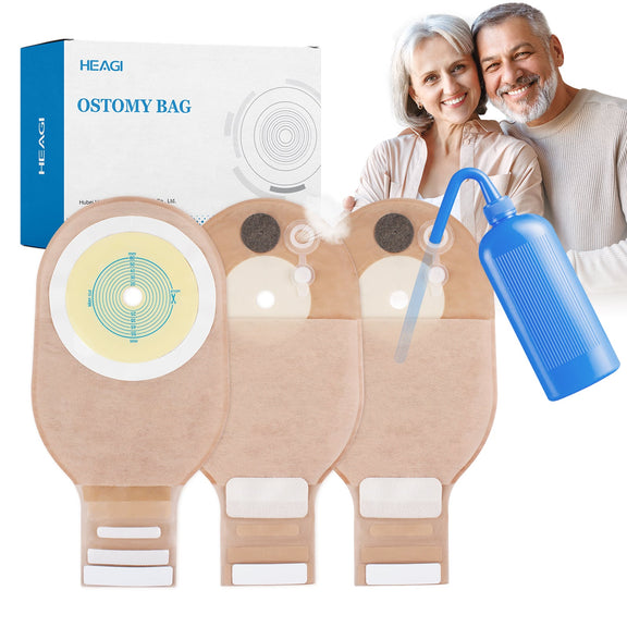 HEAGI Dual Vent System Colostomy Bags, One Piece Drainable Pouch Ostomy ...